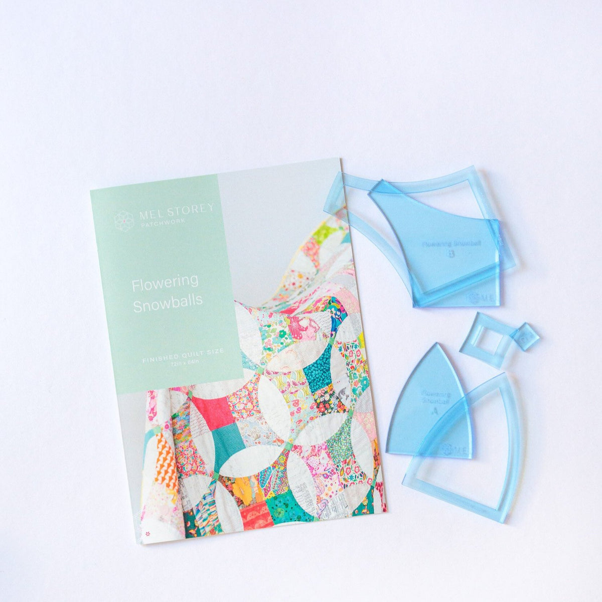 Flowering Snowballs Quilt Pattern with acrylic templates by Mel Storey ...