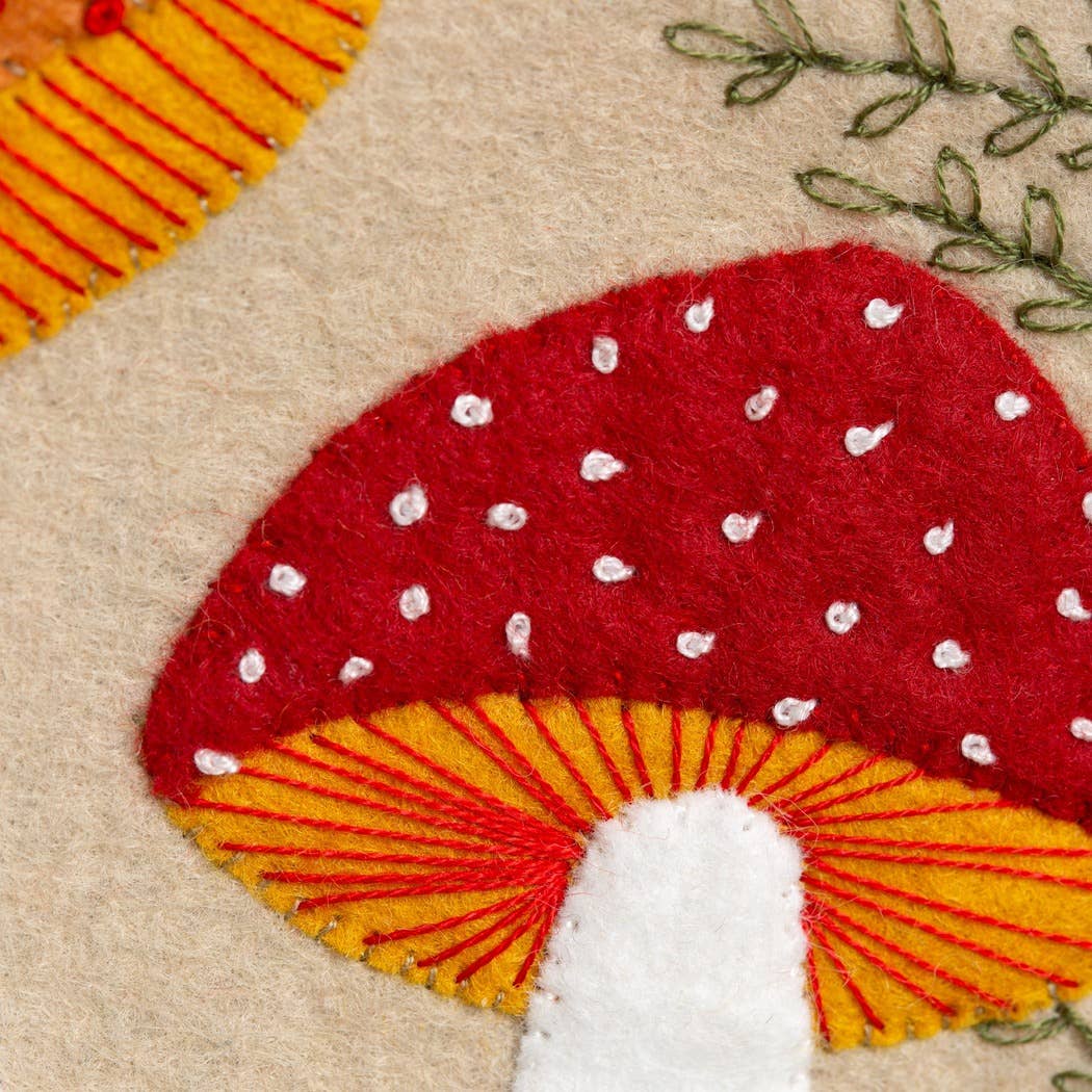 Toadstool Appliqué Hoop Craft Kit -Corinne Lapierre Ltd – My Fabricology