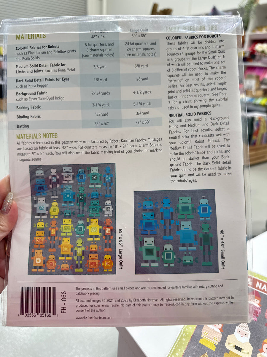 Robots quilt pattern by Elizabeth Hartman – My Fabricology