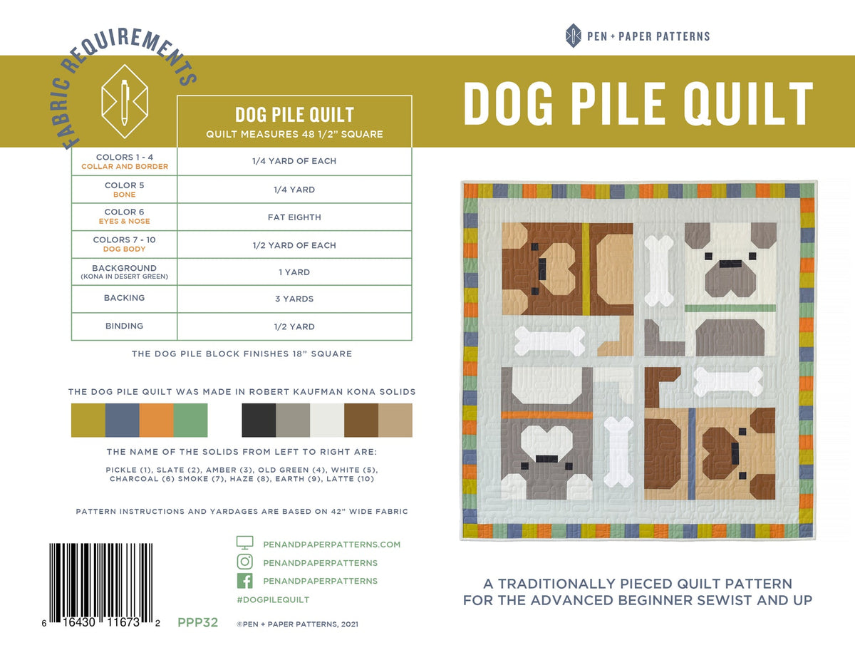 Dog Pile Paper Pattern by Pen & Paper Patterns – My Fabricology